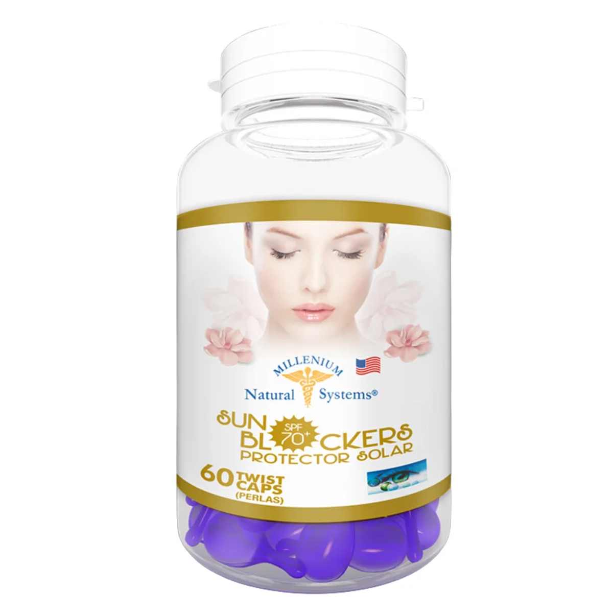 Sun Blockers SPF 7 Protector Solar 60 Cápsulas Natural Syste