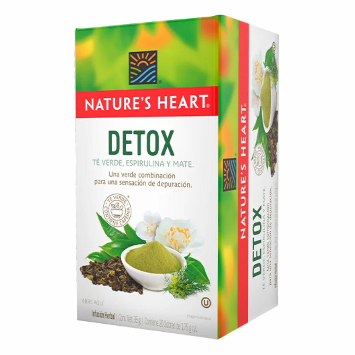 Té Verde Detox 20 Sobres Nature's Heart | Mis Vitaminas
