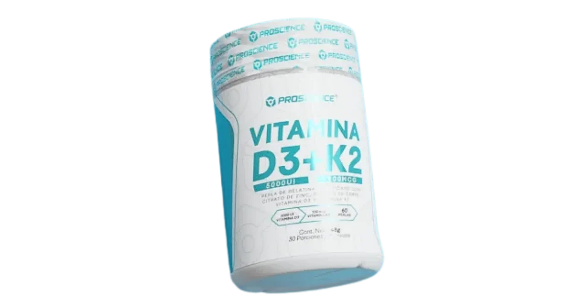 Vitamina D3 + K2 Proscience 60 Perlas
