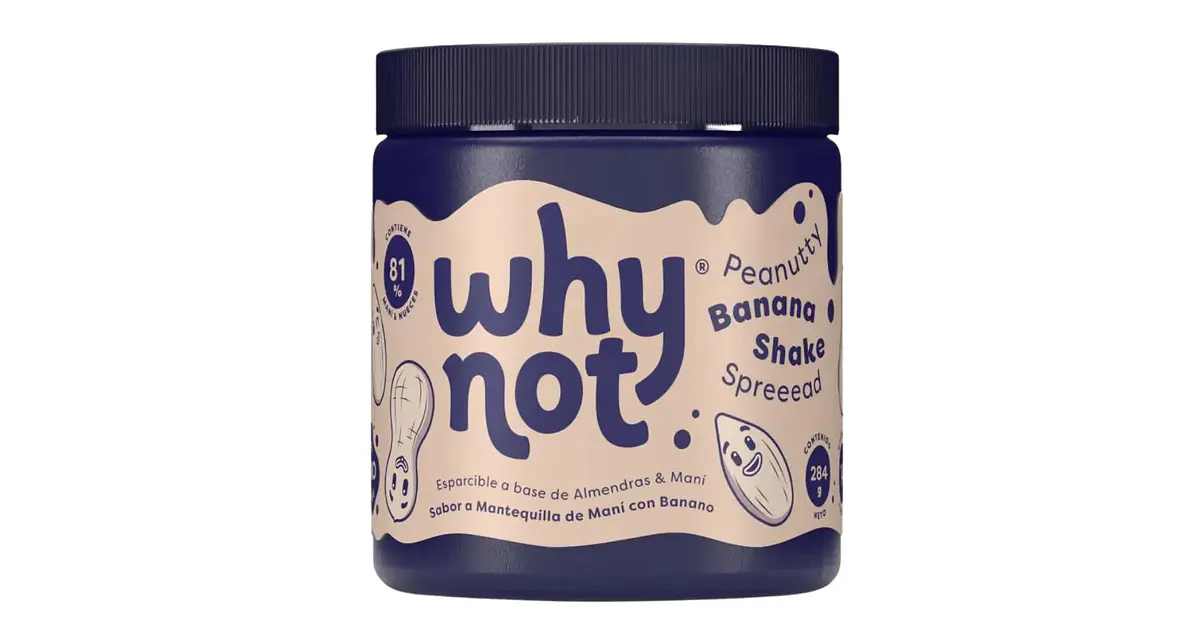 Esparcible Mantequilla de Maní con Banano Why Not 284 gr