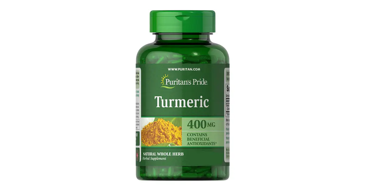 Turmeric 400 mg 100 Cápsulas Puritan's Pride