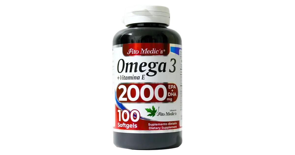 Omega 3 mas Vitaminas E 100 Softgels Fito Medic´s