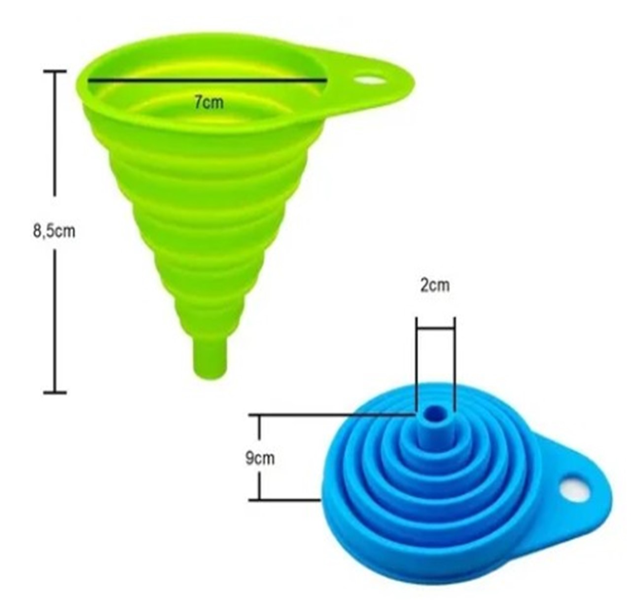 Embudo Silicona Plegable Multiuso - Azul