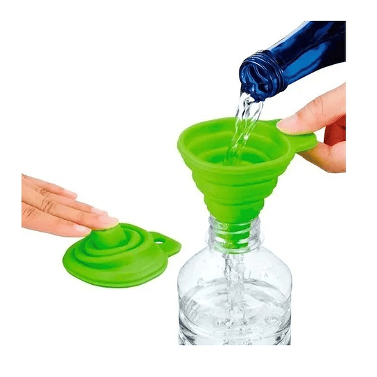 Embudo Silicona Plegable Multiuso - Verde