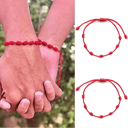 Pulsera roja de protección 7 Nudos (2 unidades)