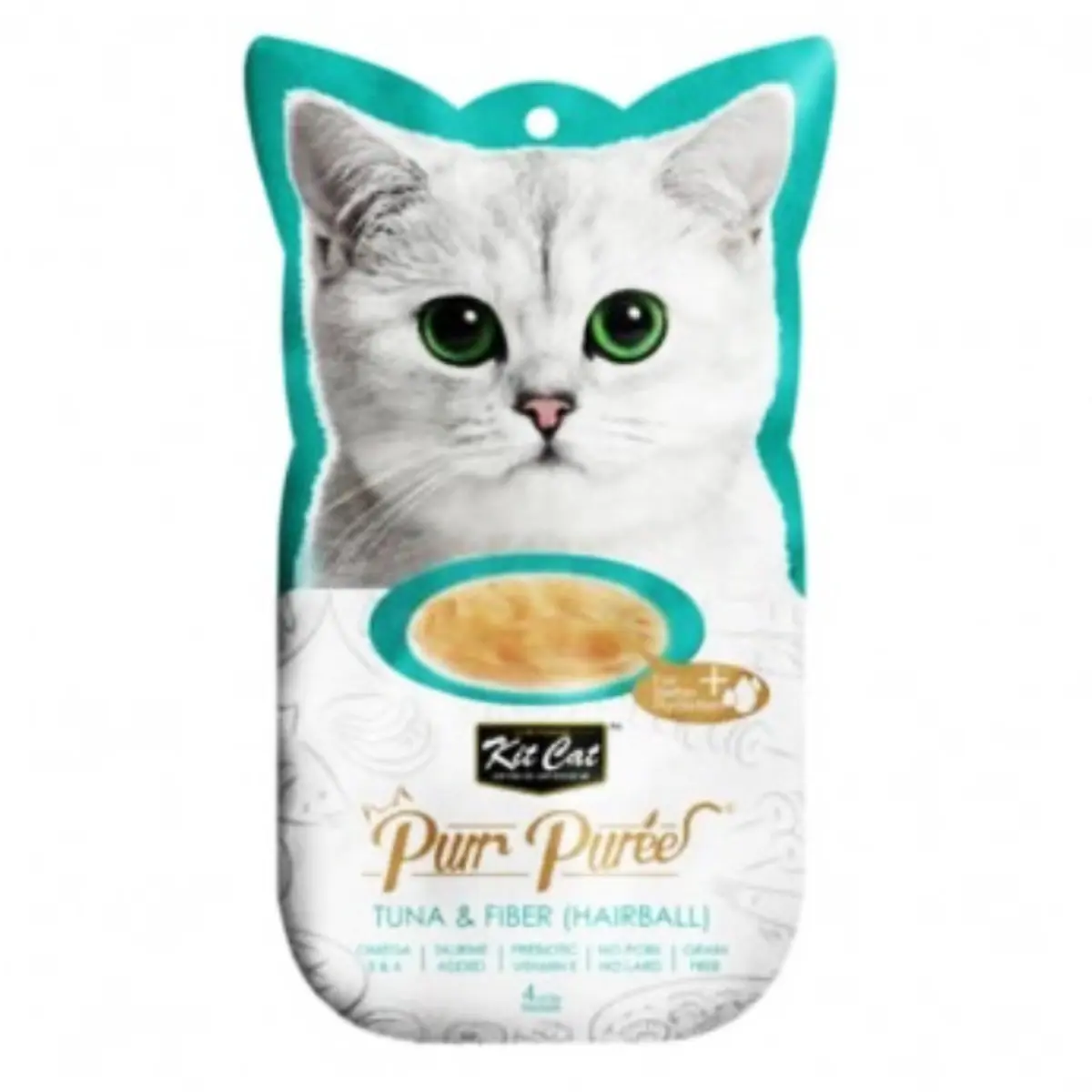 Kit Cat Snack Gato Atún y Fibra 4 tubitos 60 grs