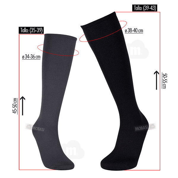 X6 Calcetín Compresión Graduada Stándar - Várices