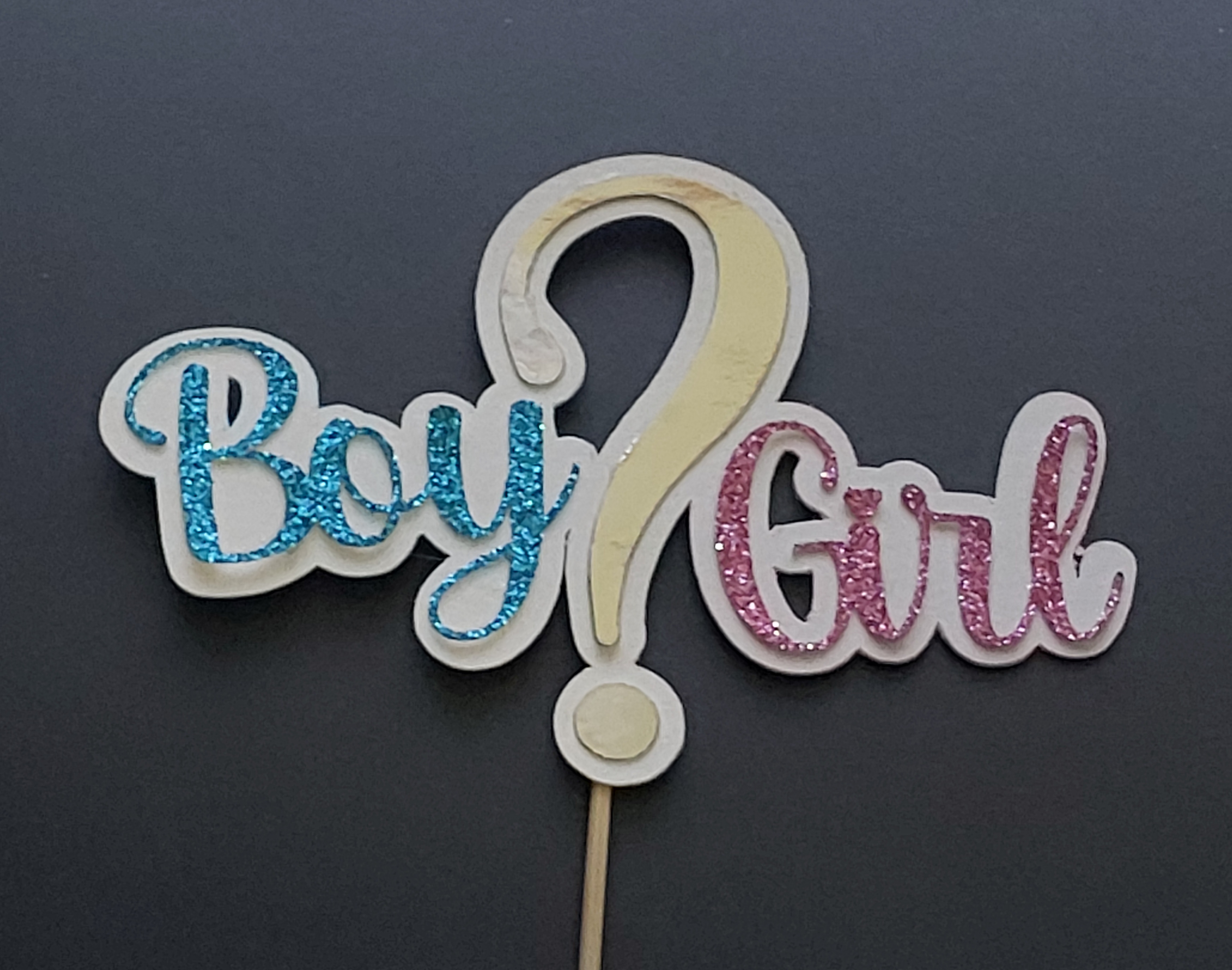 Topper para pastel boy or girl