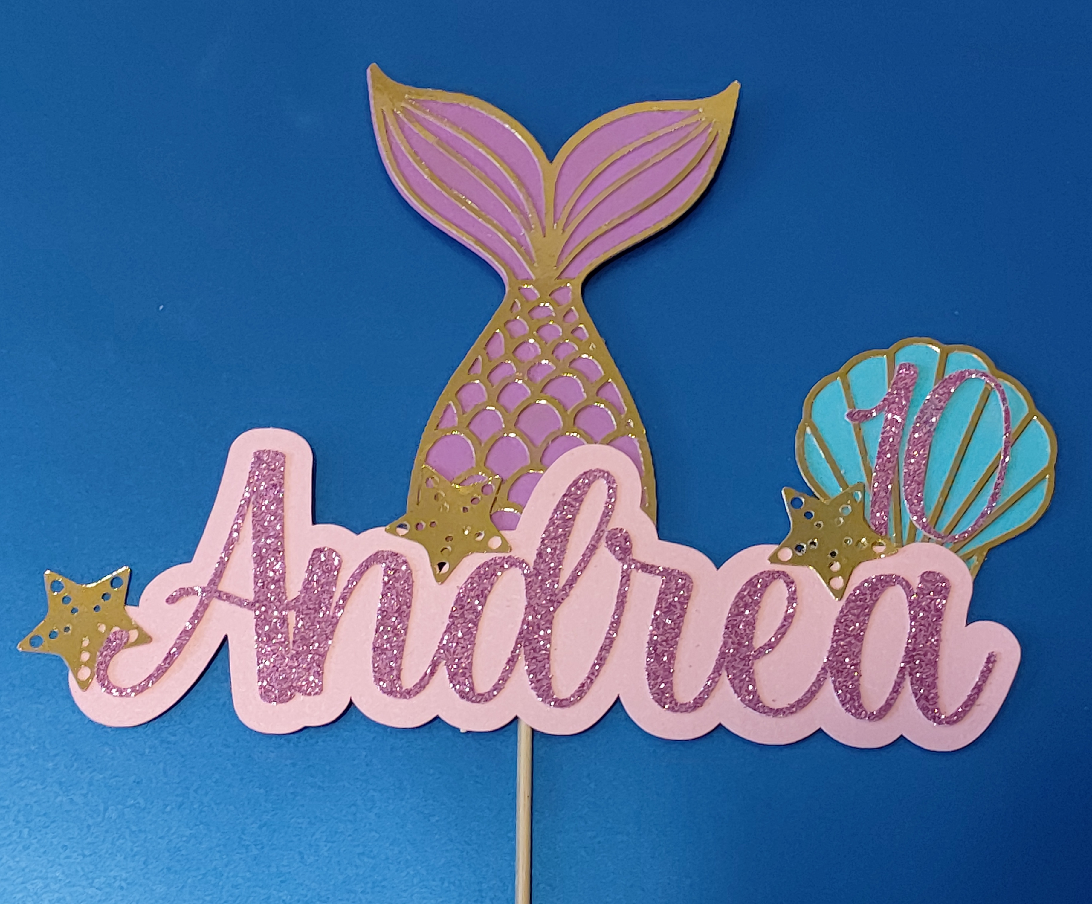 TOPPER PARA PASTEL SIRENA