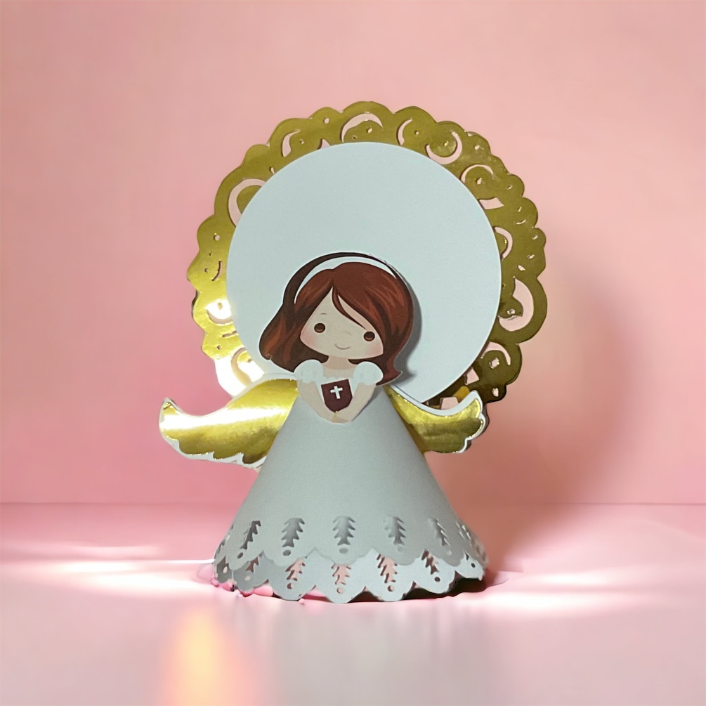 TOPPER CAKE PRIMERA COMUNION ANGELITA 3D