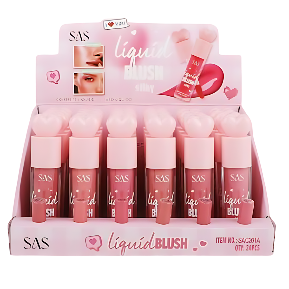 Display 24 Und Rubores Liquidos SAS Cosmetics - SAC201A