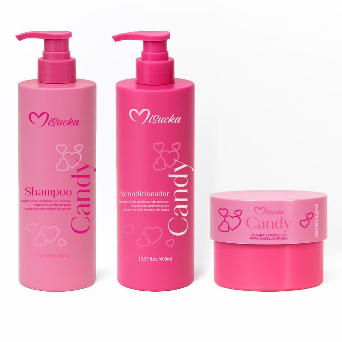 Pack de Shampo, Acondicionador y Mascarilla Capilar Candy Mi