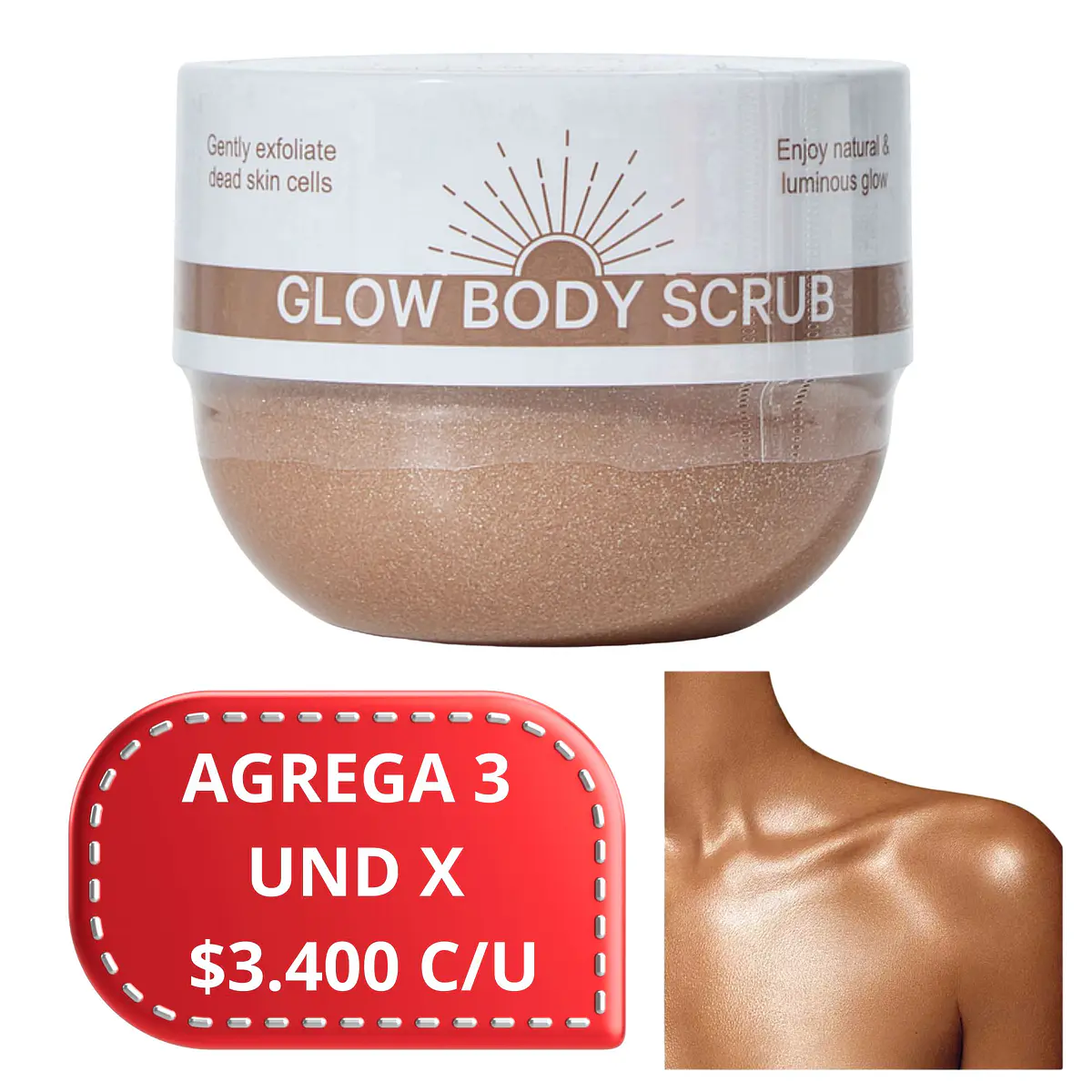 Exfoliante Corporal Misucka Sun Glow Efecto Bronceado Radian