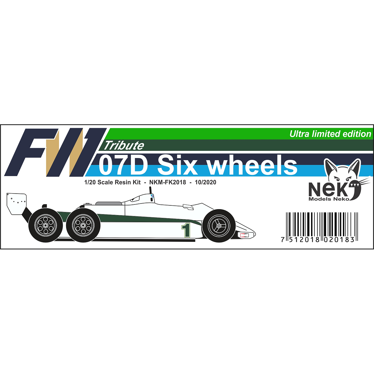 1/20 F1 Resin kit - Williams FW07D - Six wheels - TRIBUT...