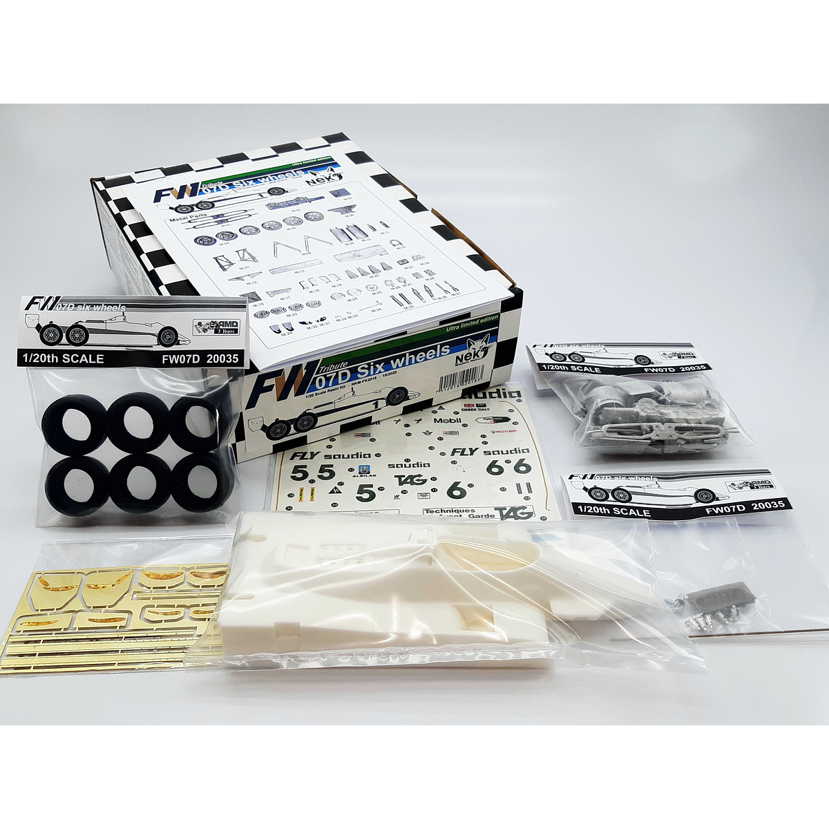 1/20 F1 Resin kit - Williams FW07D - Six wheels - TRIBUT...