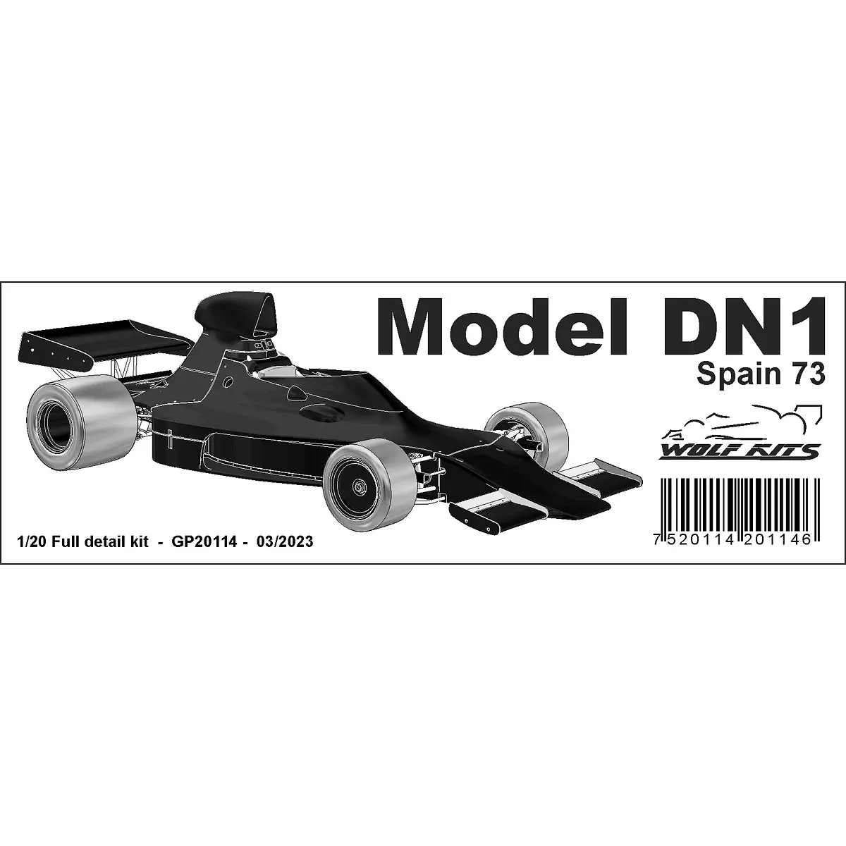 1/20 F1 Resin kit - Shadow DN1 1973 Spain GP