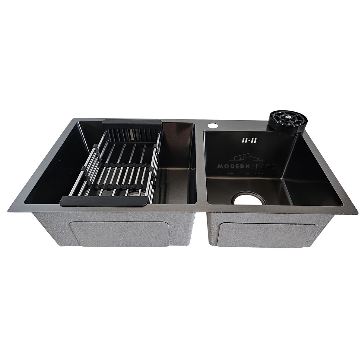 Lavaplatos Delux Acero Inoxidable Negro C78x43cm