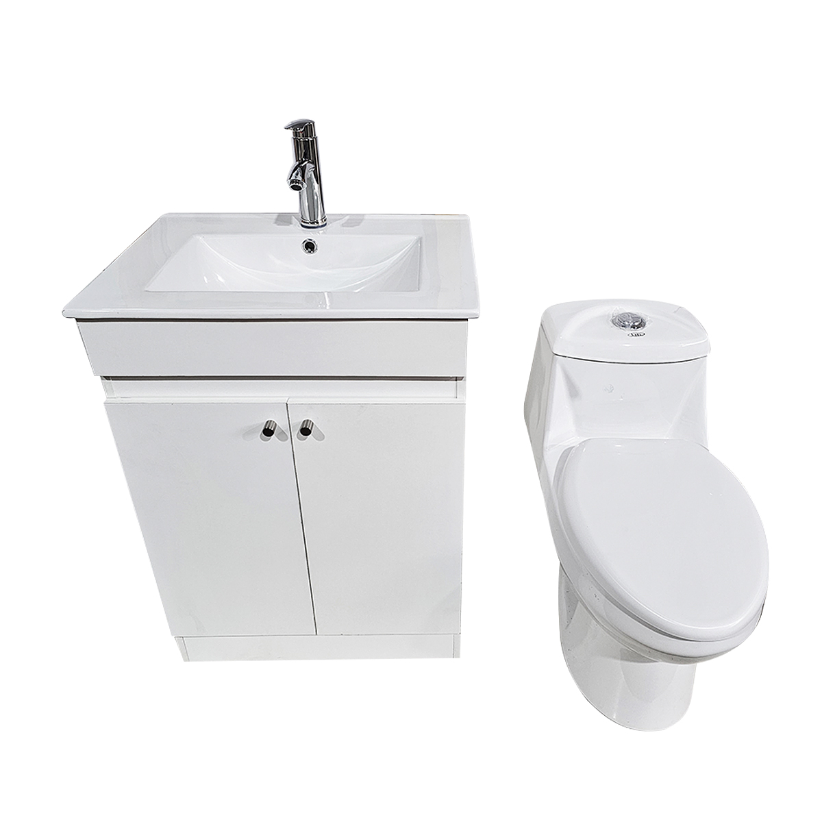 Sala De Baño Con Vanitorio 60x47 Cm Y Wc A 30 Cm, Completa