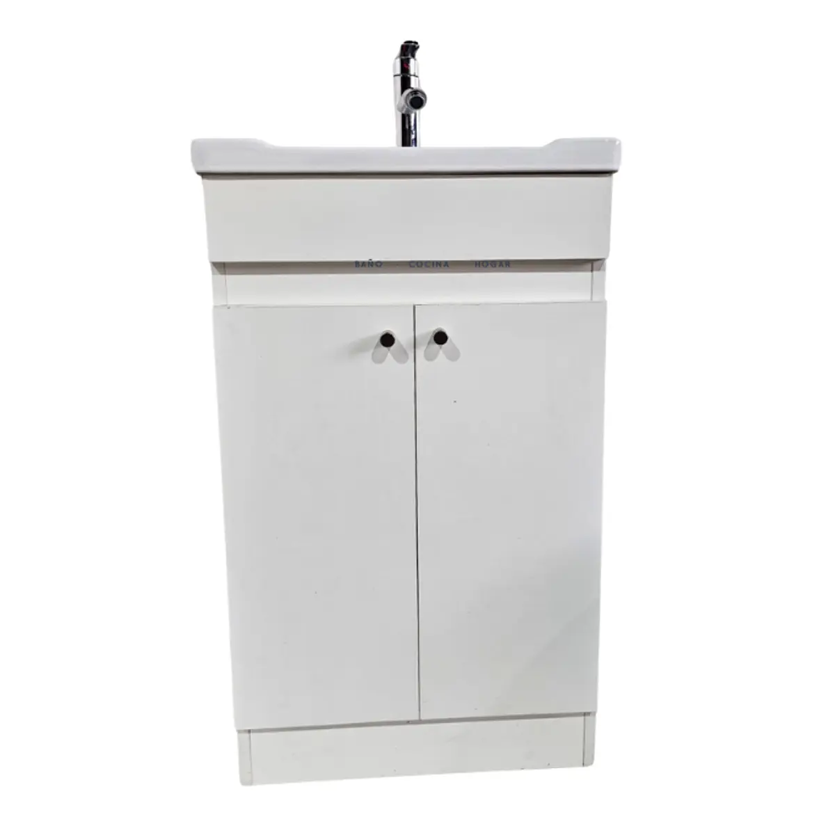 Vanitorio Mdf 60x47cm Blanco Con Cubierta De Loza N60 Y Grif