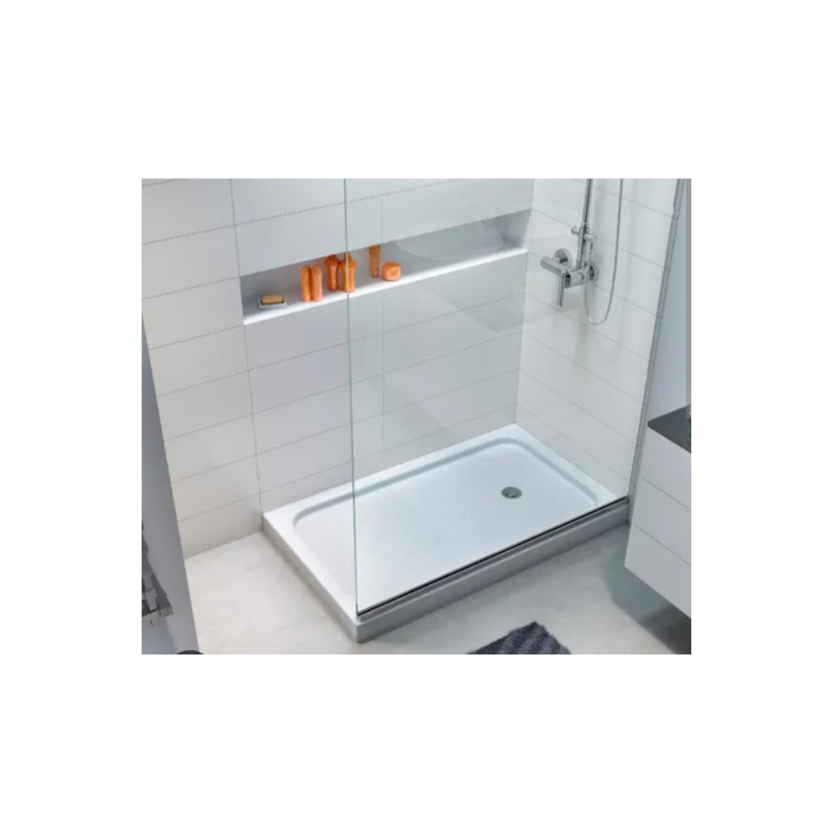 Receptáculo Plato Ducha 120x70 Cm Acrílico Y Fibra De Vidrio