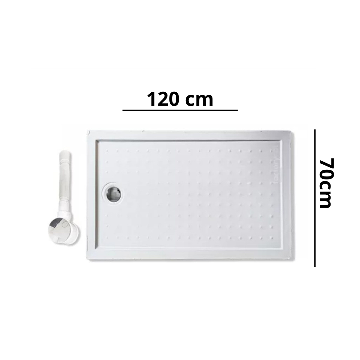 Receptáculo Plato Ducha 120x70 Cm Acrílico Y Fibra De Vidrio