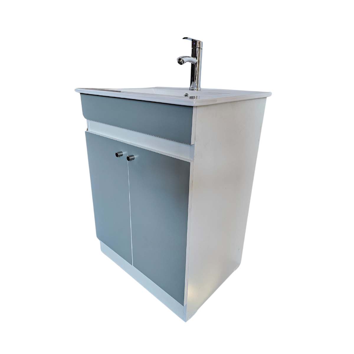 Vanitorio Mdf 60x47cm Verde Glacial Loza Plana + Grifería