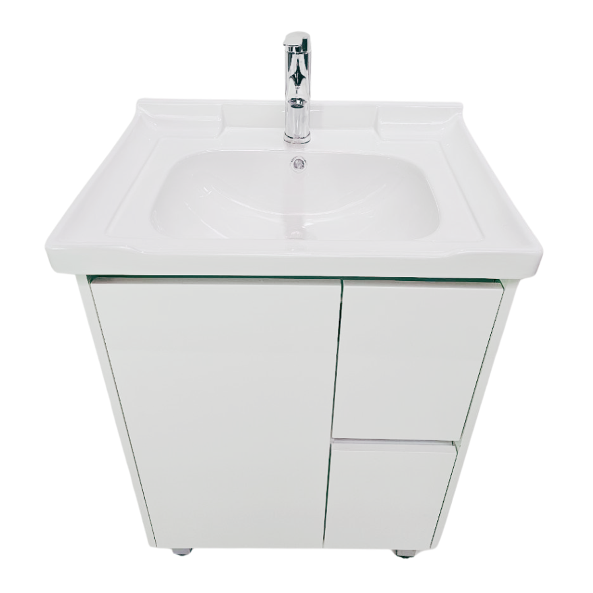 Vanitorio 60x47 Cm Termolaminado Blanco, Loza con Bordes Com