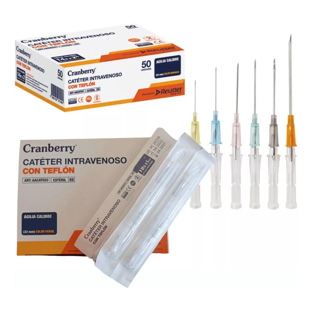 Cateter Intravenoso Branula C/teflón 20 - 21 - 22 - 24G Cran