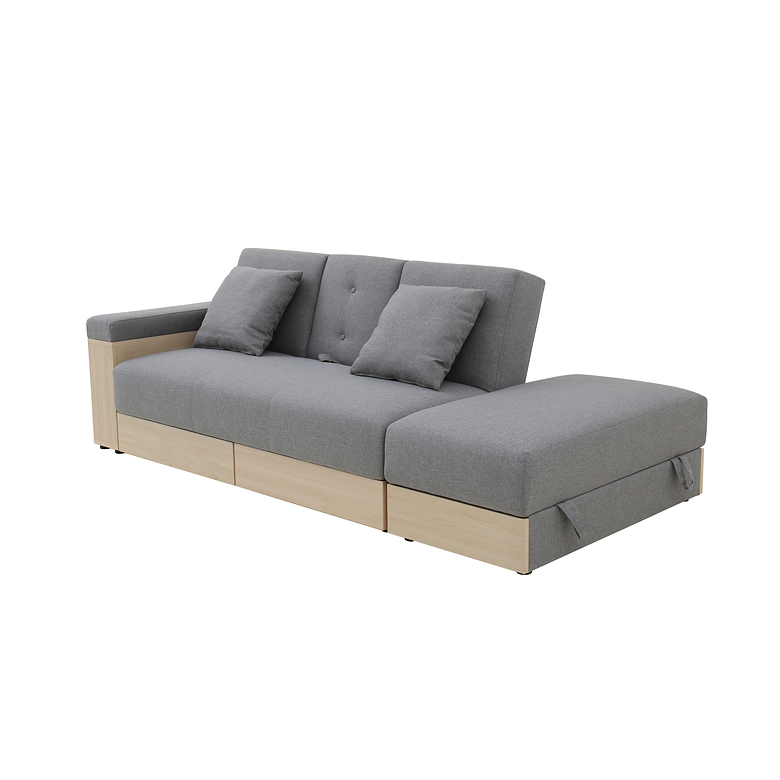 SOFÁ CAMA MODULAR ALASKA GRIS