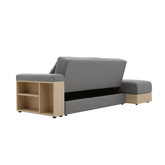 Sofá Cama Tres Cuerpos Alaska Gris