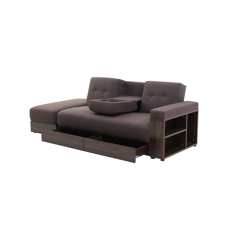 SOFÁ CAMA TRES CUERPOS ALASKA CAFÉ