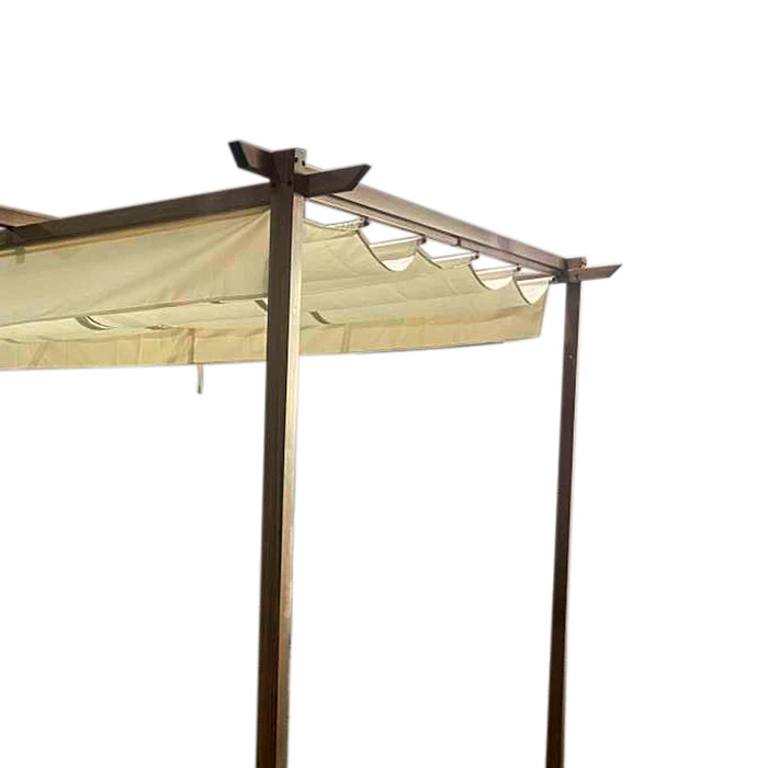 Pérgola con Tela Retráctil 3x4mt Marfil