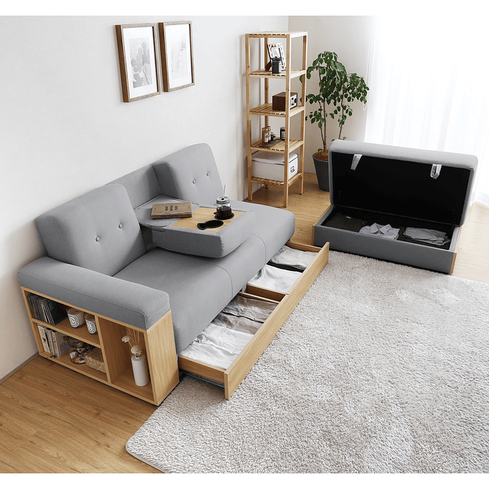 SOFÁ CAMA MODULAR ALASKA GRIS