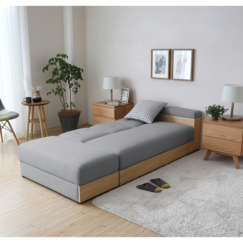 SOFÁ CAMA MODULAR ALASKA GRIS