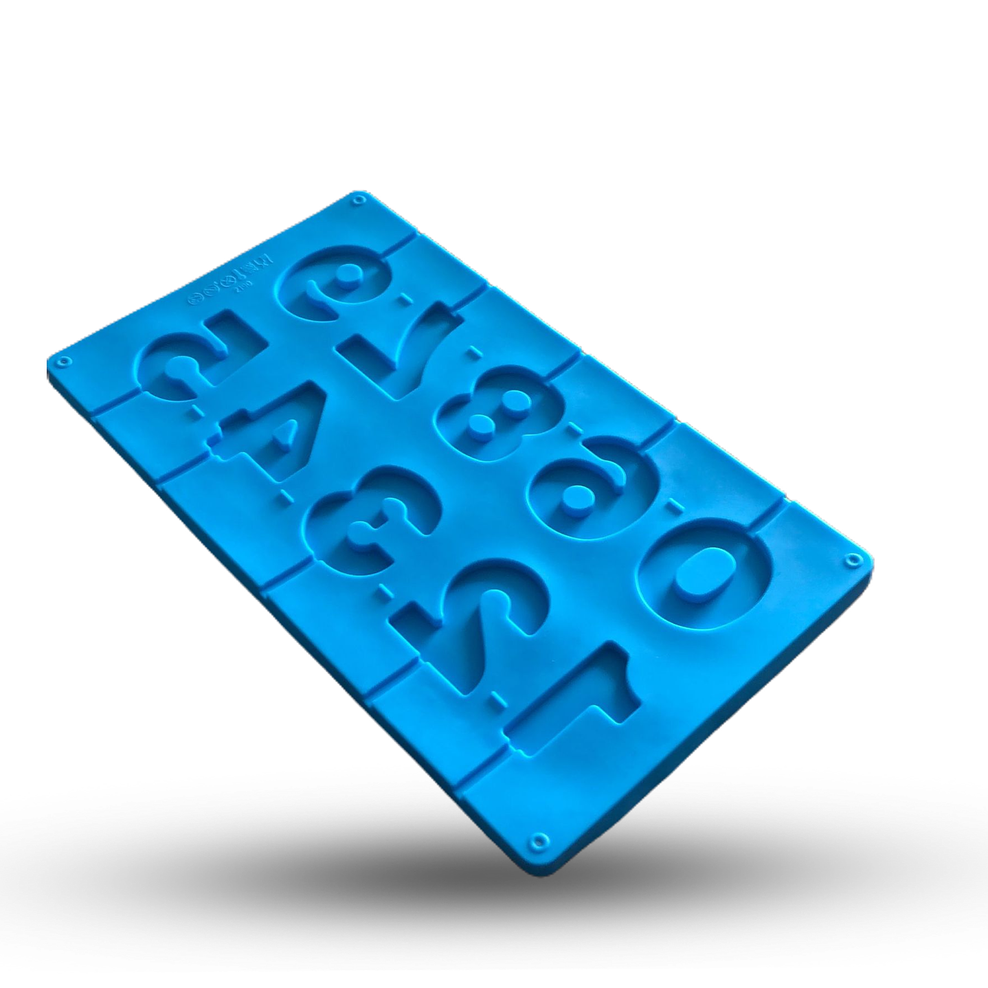 Molde paleta tipo chupeta números del 0 al 9 x 10 cavidades