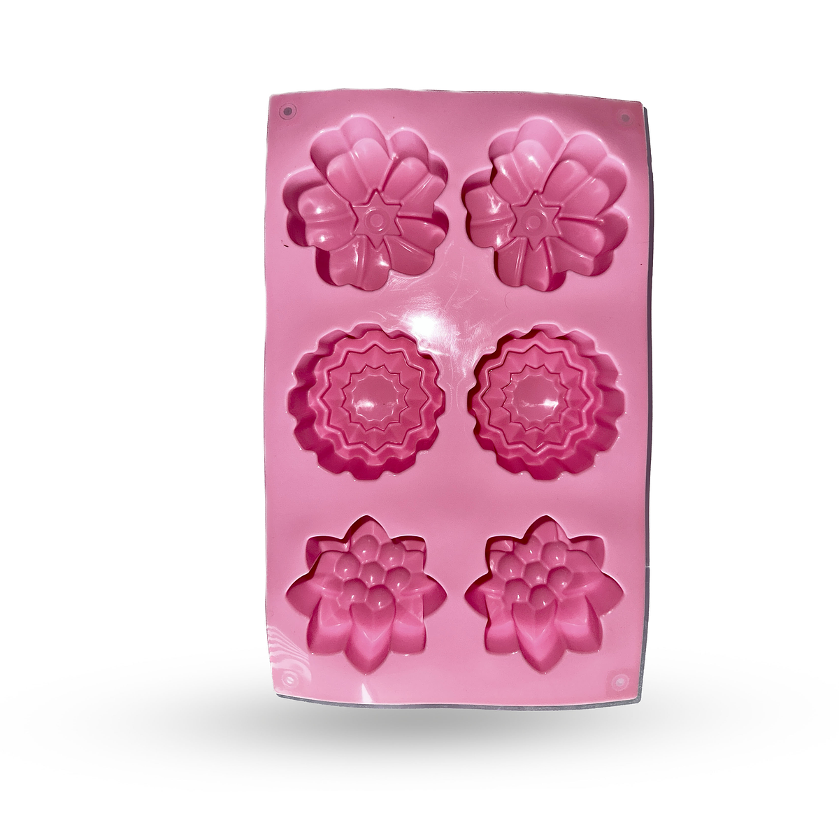 Molde silicona flores 3 formas diferentes