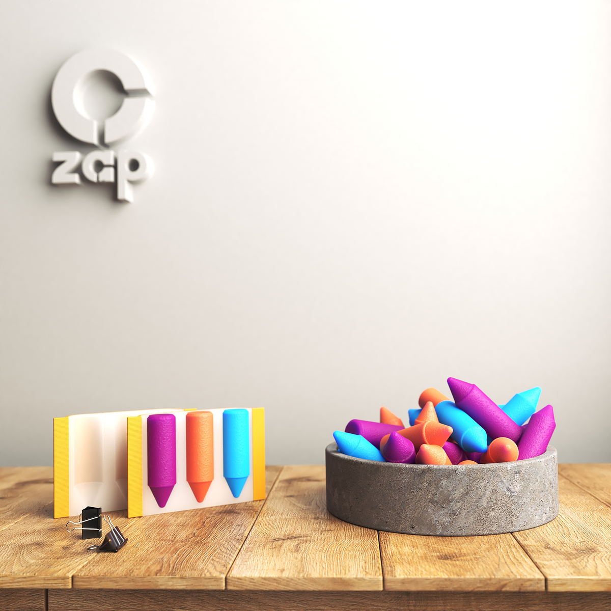 Silicone mold with formwork for making crayons. | Impresiones 3D Zap Spa