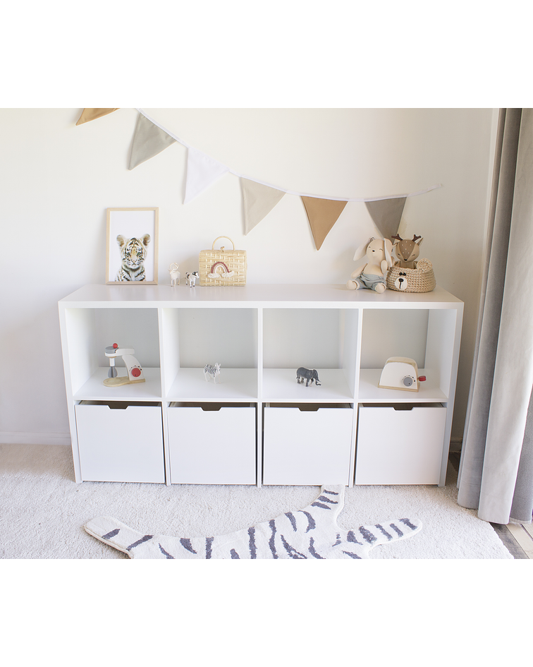 Mueble organizador con cajones / ruedas ocultas