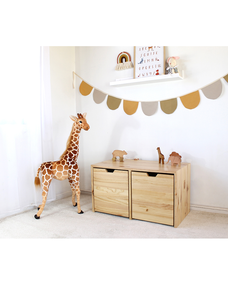 Mueble organizador madera / cajones con ruedas