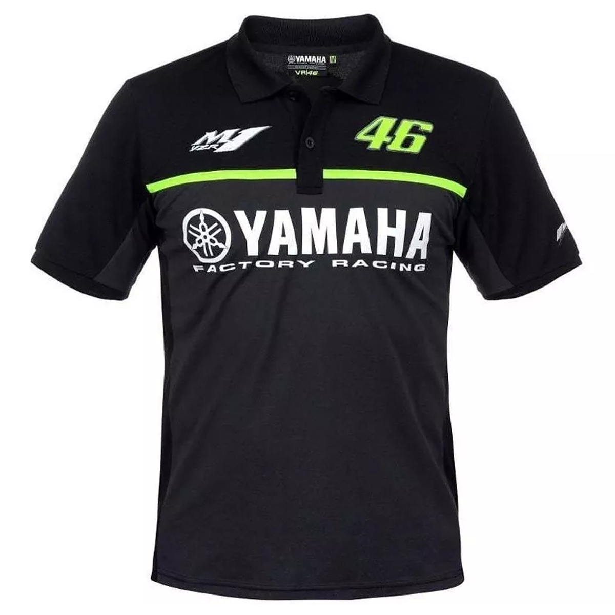 Camisa Polo Oficial Valentino Rossi Negra - Gris