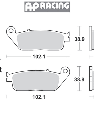 Pastilla de freno delantera AP Racing