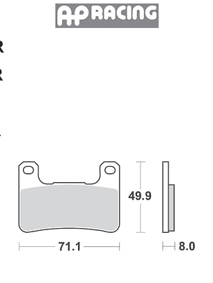 Pastilla de freno delantera AP Racing