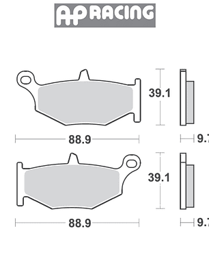 Pastilla de freno traseras AP Racing