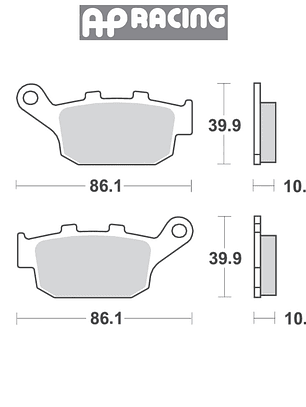 Pastilla de freno traseras AP Racing