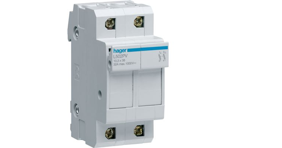 L502PV HAGER Corta-Circuitos porta Fusíveis 2P 1000VDC