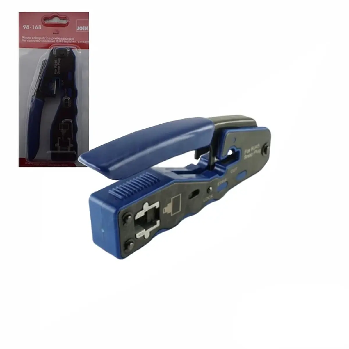 Alicate De Cravar 8p8c / RJ45 Para Fichas Passante Alpha