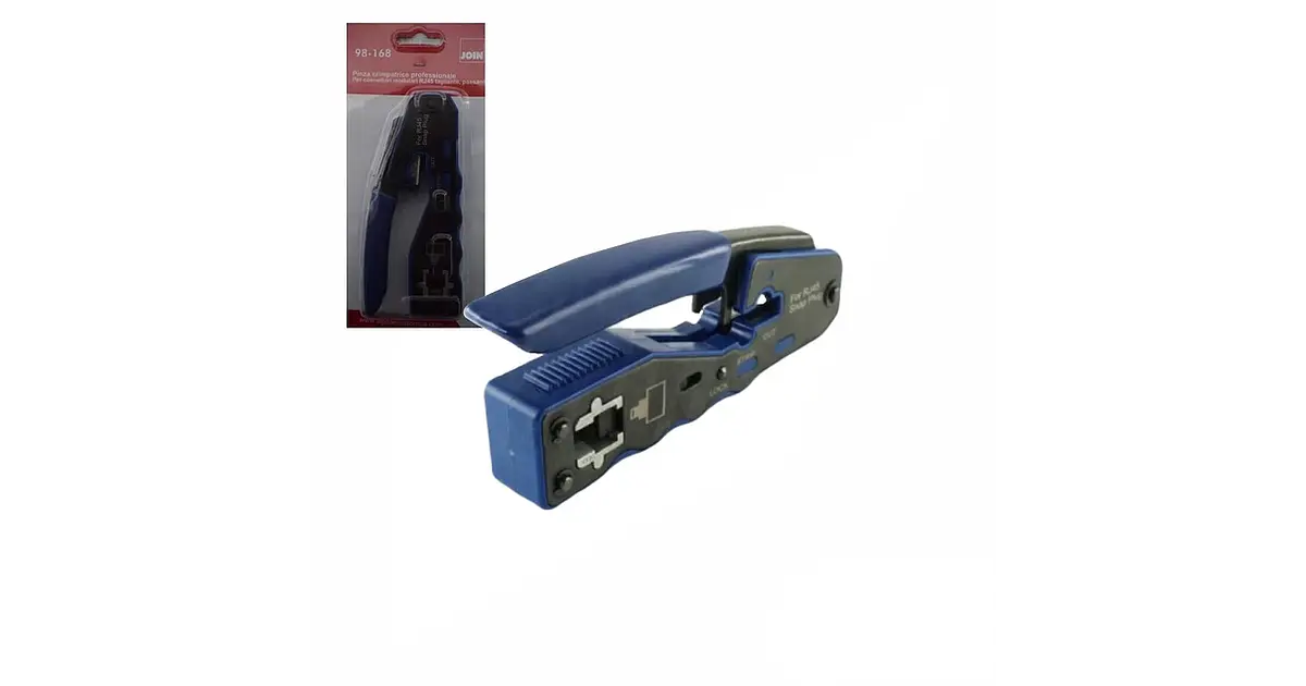 Alicate De Cravar 8p8c / RJ45 Para Fichas Passante Alpha