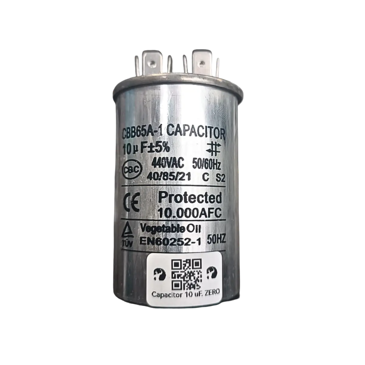 Capacitor 10 uF CBB65A-1. ZERO