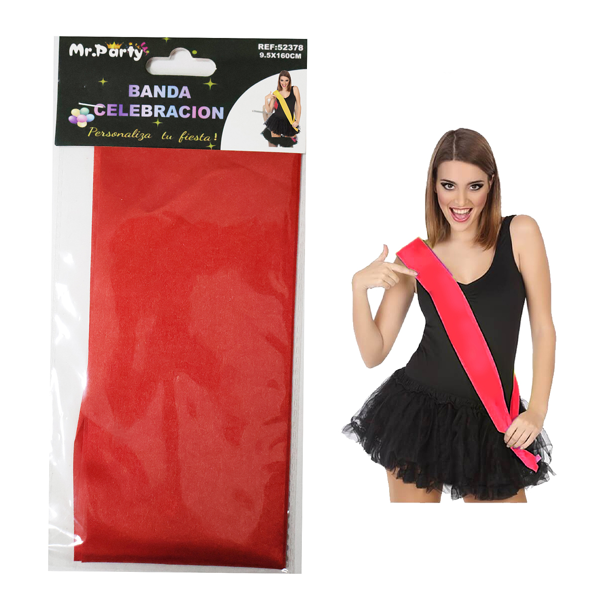 Banda rojo 9.5*160cm