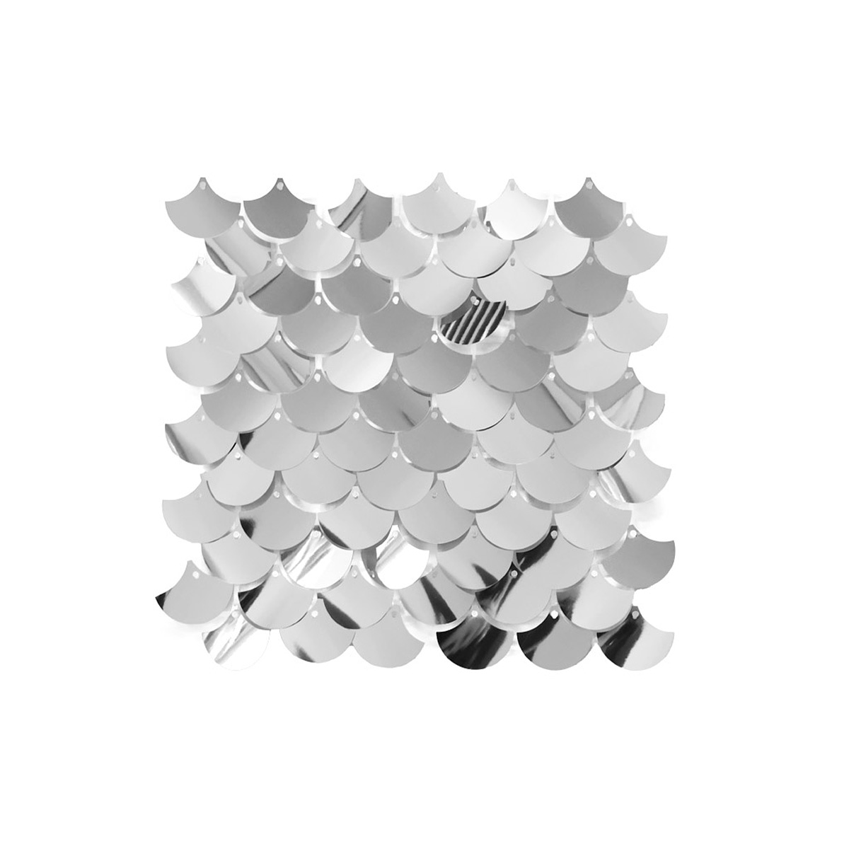 Panel decorativo shimmer wall sirena láser plateado 30*30cm